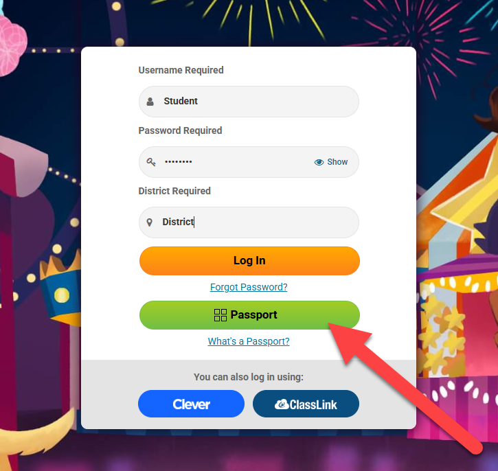 Using Passports for student login