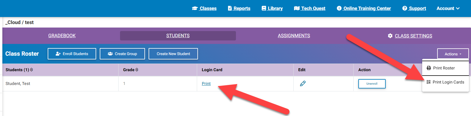 Using Passports for student login