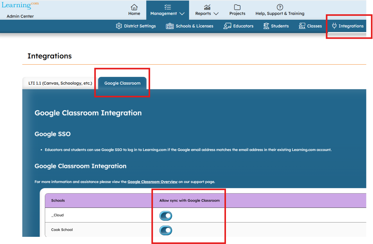 Google Classroom Integration