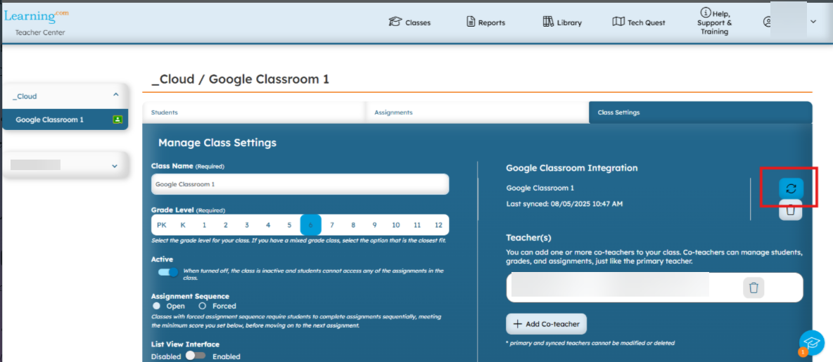 Google Classroom Integration