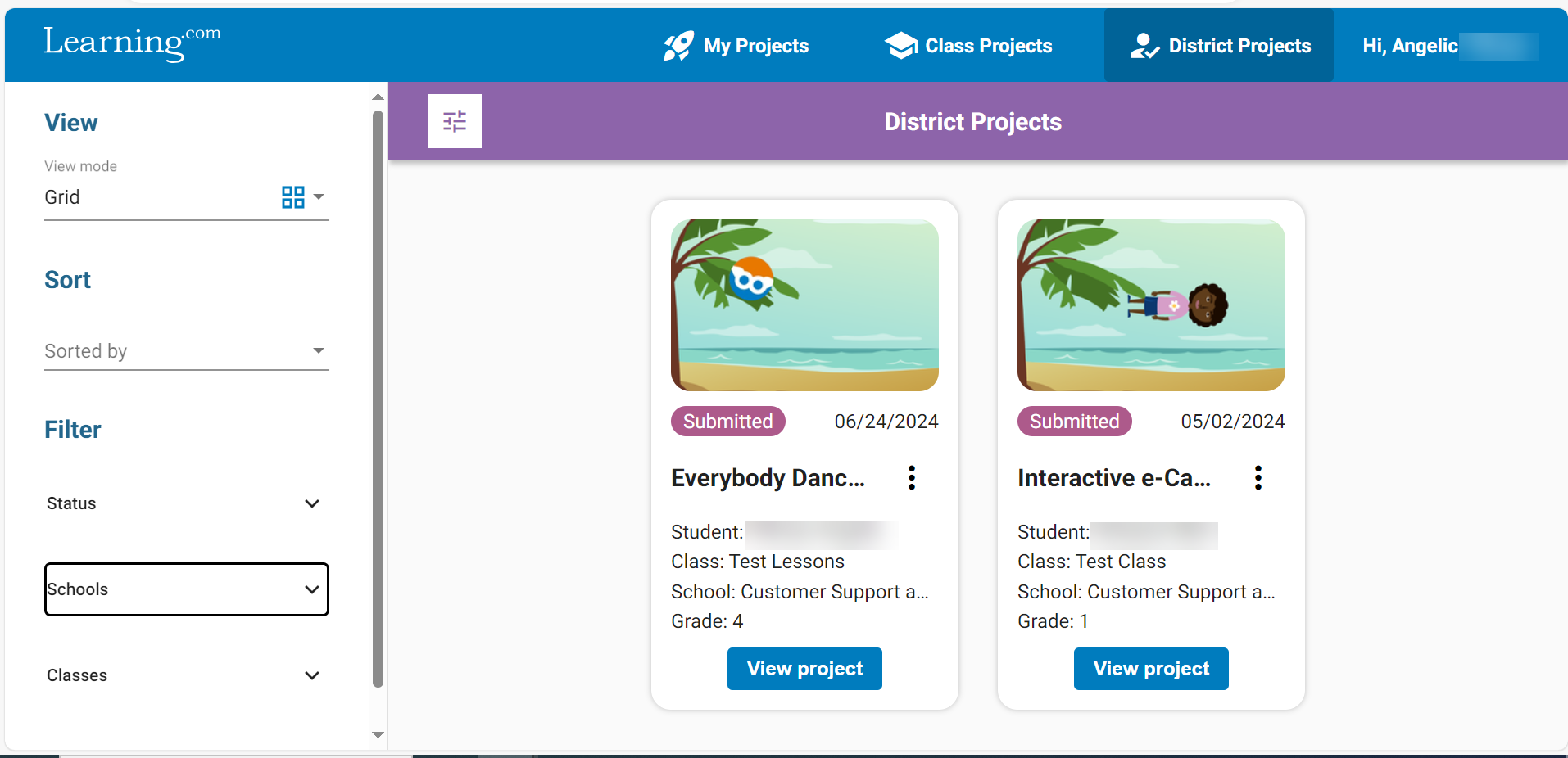Codesters-Coordinator Project Dashboard