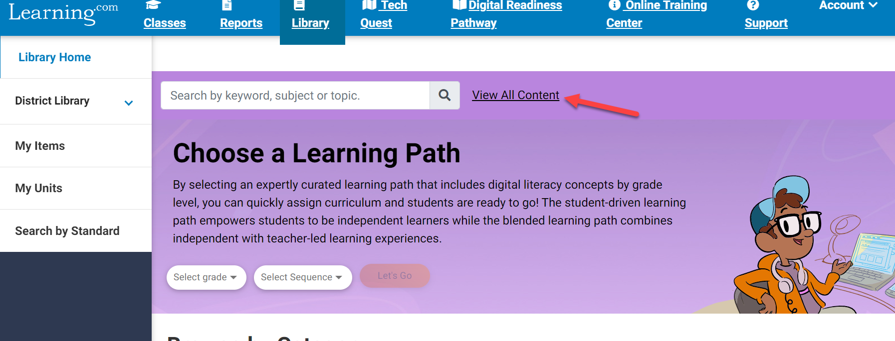 Search and assign curriculum in Spanish