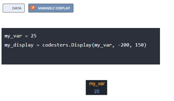 Codesters-Displaying Variables
